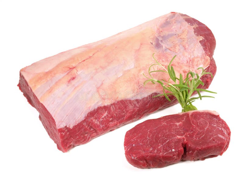 Raw Striploin Beef Steak - Isolated Stock Photo - Image of butcher ...