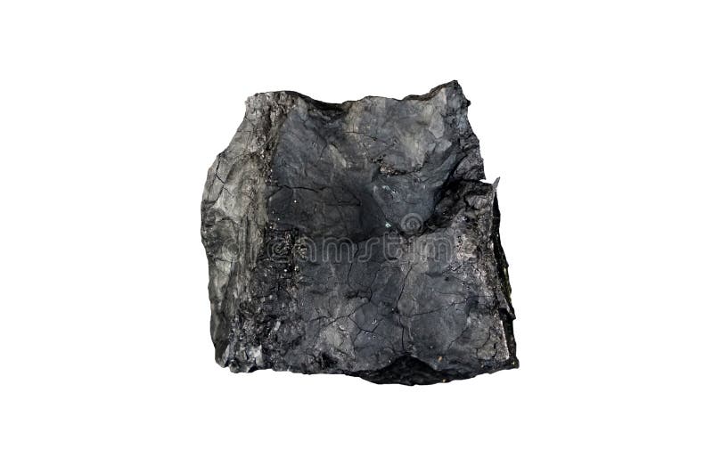 Raw Sub-Bituminous Coal is Isolated on White Background. Stock Image ...