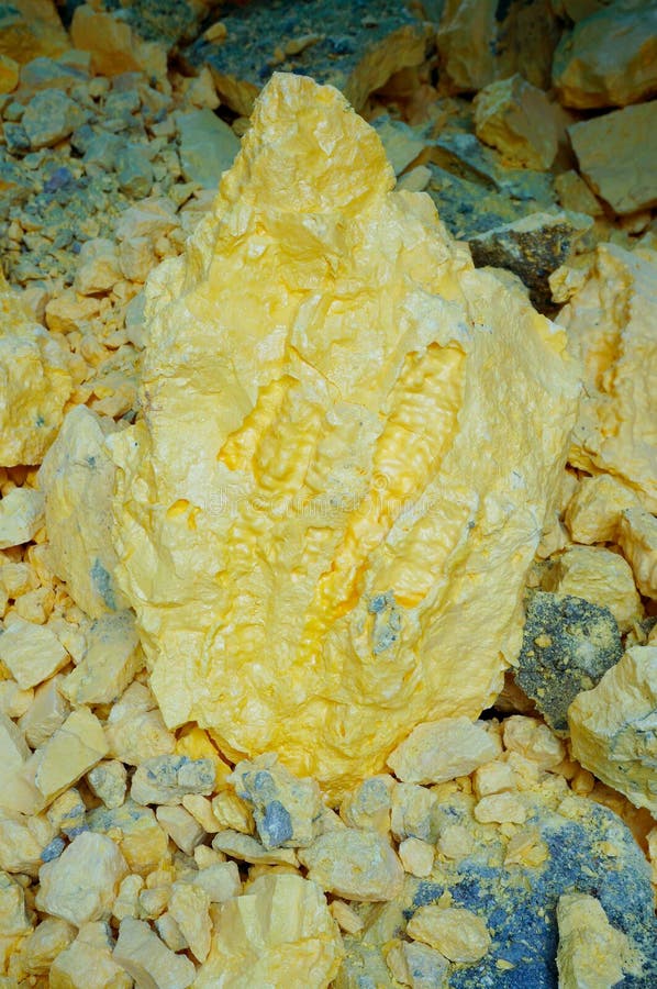 Raw sulphur stock photo. Image of volcanic, nature, geological - 41442332