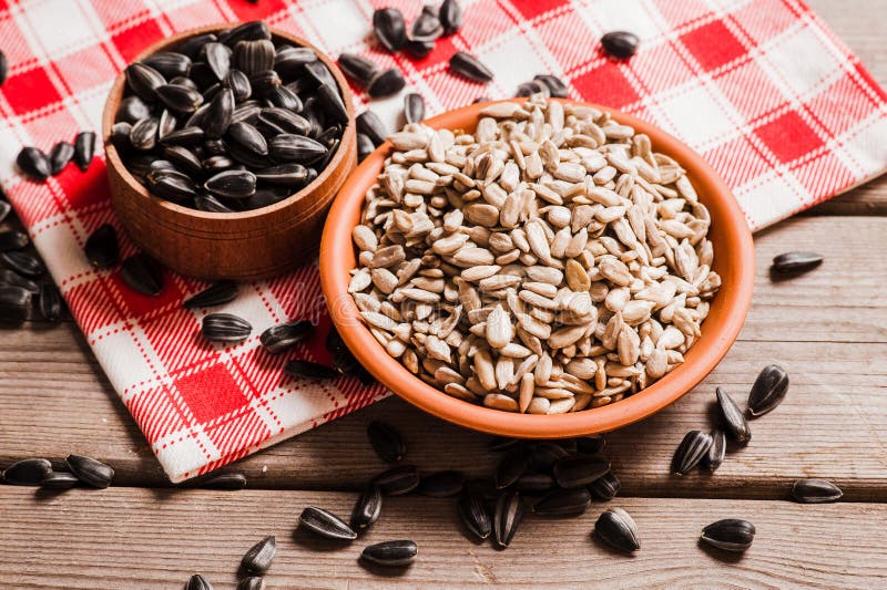 Sunflower Seeds Background. Macro Seed, Organic Vegan Food. Stock Image ...
