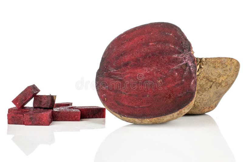Raw Sweet Beetroot Isolated on White Stock Image - Image of cube ...