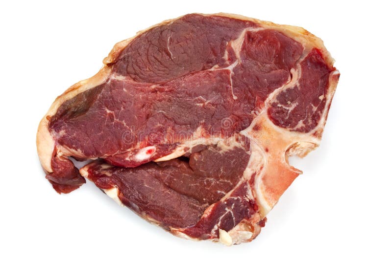 Raw T Bone Steak stock photo. Image of single, view, overhead - 19497324