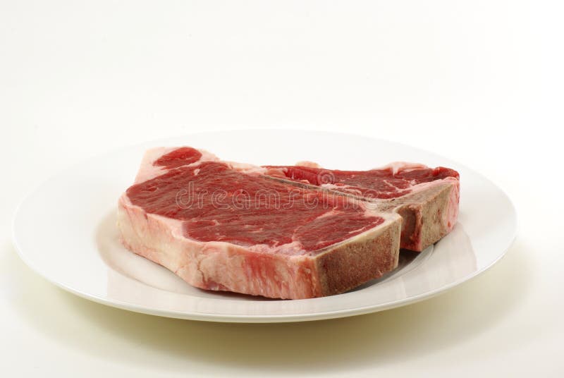 Raw T-Bone Steak stock image. Image of beef, flavor, perspective - 4115327