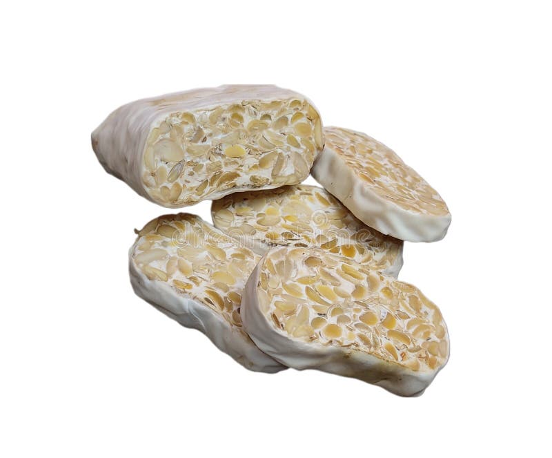 Raw Tempeh Isolated with White Background Stock Photo - Image of ...