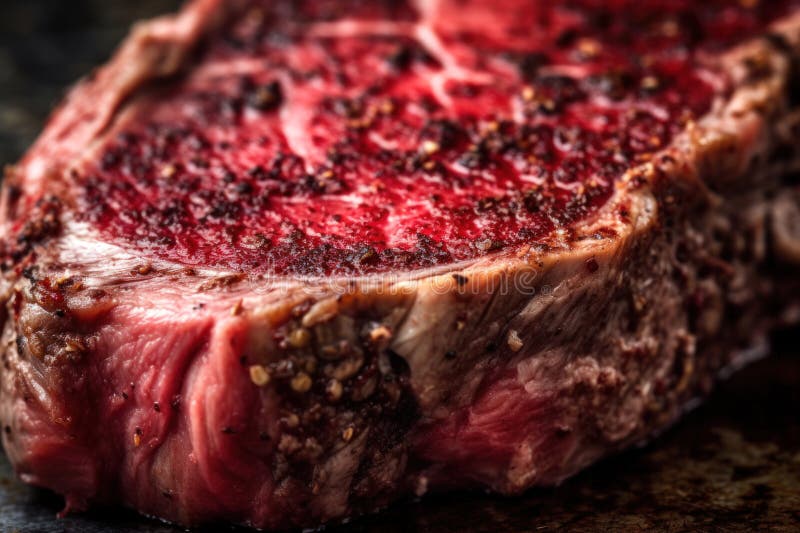 Raw Thick Steak Red Meat Generative Ai Stock Illustration ...