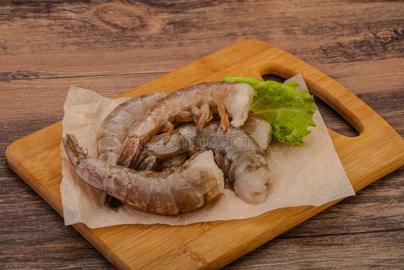 Raw Tiger Prawn for Cooking Stock Photo - Image of protein, peeled ...