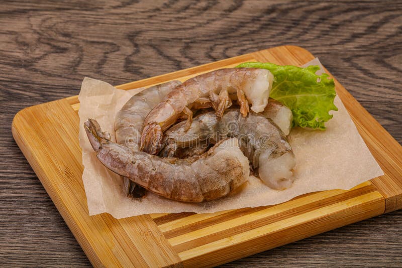 Raw Tiger Prawn for Cooking Stock Image - Image of peeled, protein ...