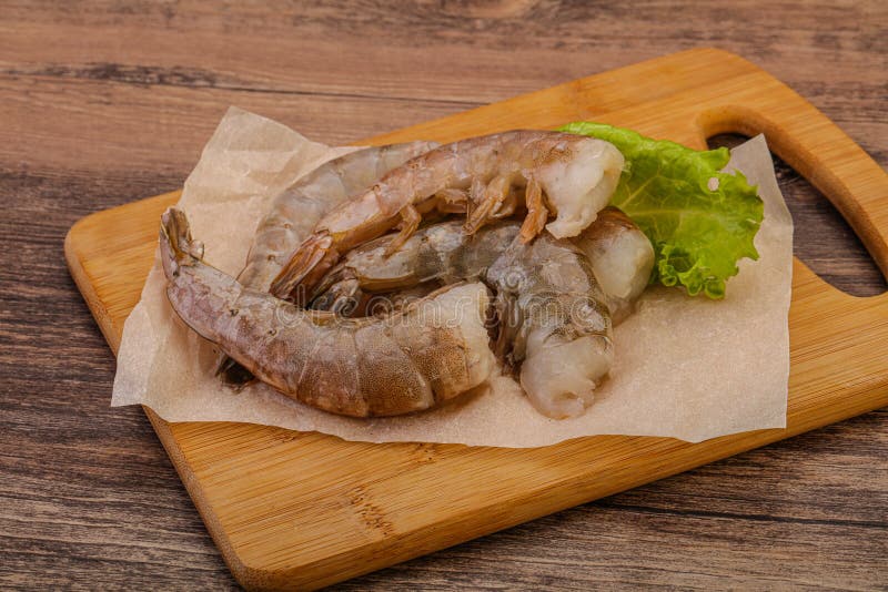 Raw Tiger Prawn for Cooking Stock Image - Image of seafood, protein ...