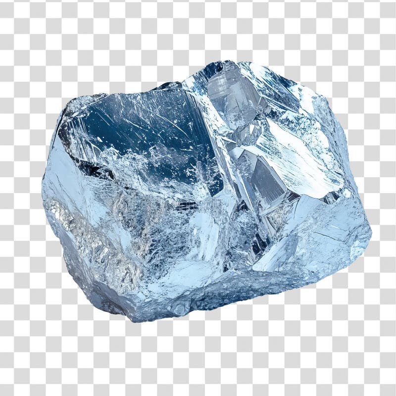 A Raw Titanium Rock on a Transparent Background Stock Illustration ...