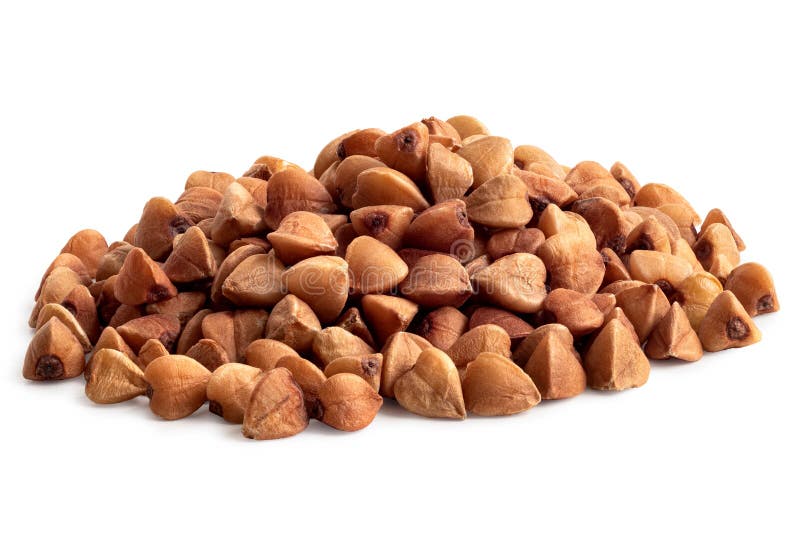 Buckwheat, raw and toasted stock photo. Image of isolated - 26028546