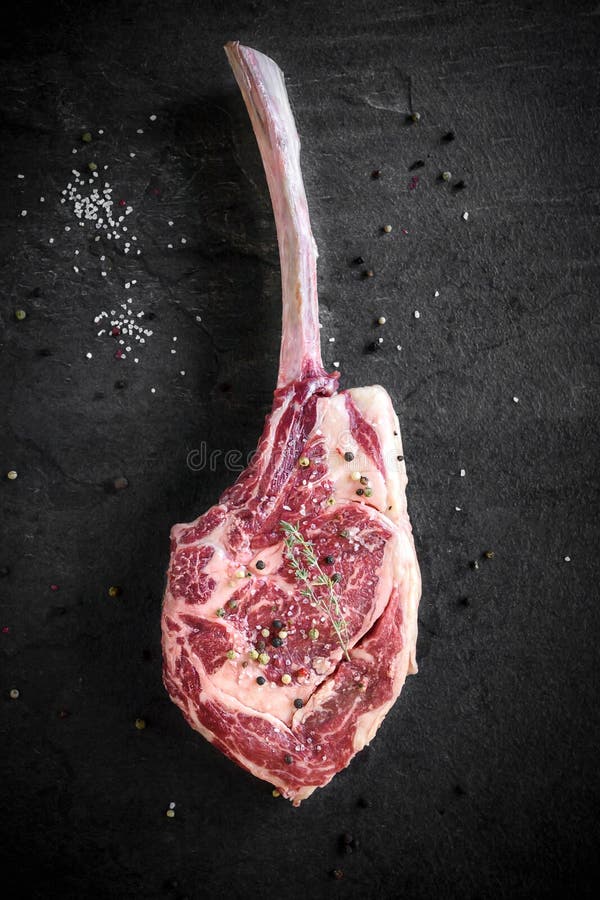 Raw tomahawk stake stock photo. Image of tenderloin - 121888370