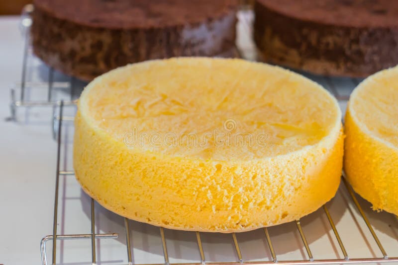 Raw Traditional Cake before Decorated . Stock Image - Image of process ...