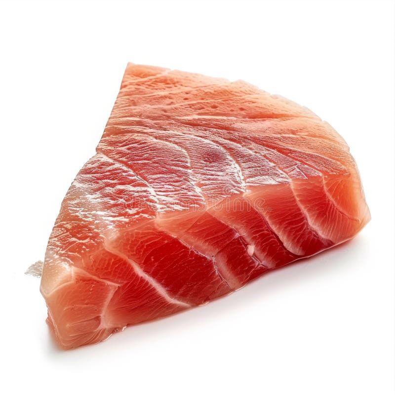 Raw Tuna Sashimi Highlighted on White Background Stock Illustration ...