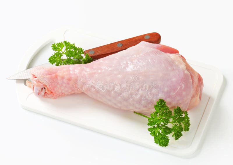 Raw turkey leg stock image. Image of preparation, parsley - 28310955