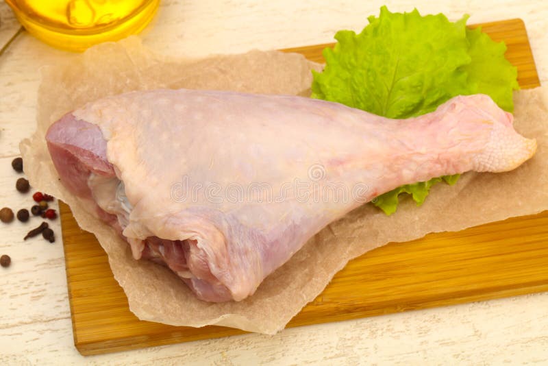 Raw turkey leg stock image. Image of shot, legs, healthy - 112078987
