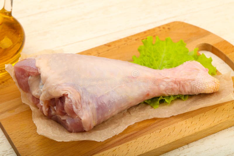 Raw turkey leg stock image. Image of meal, board, kitchen - 118508639