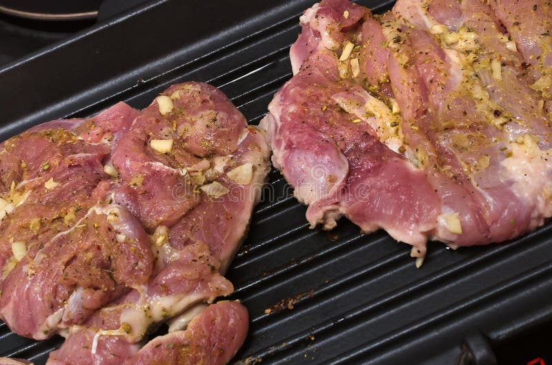 Raw Turkey Meat on the Cooking Pan. Stock Photo - Image of barbecue ...