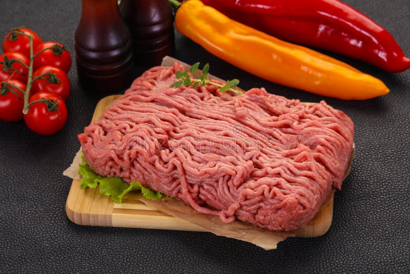 Raw turkey minced meat stock image. Image of gourmet - 179551845