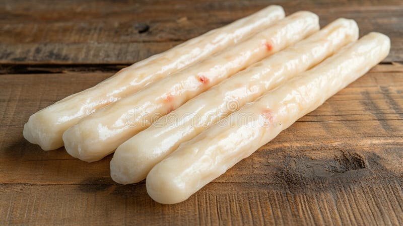 Raw, Uncooked, Long, White, Asian, Food Sticks Stock Image - Image of ...