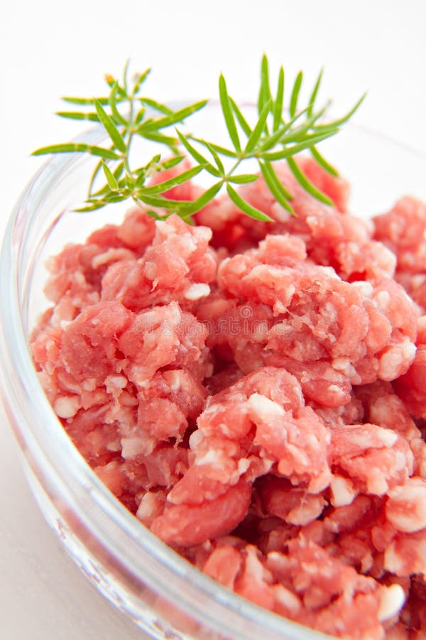 Raw Uncooked Meat Food at White Background Stock Photo - Image of ...