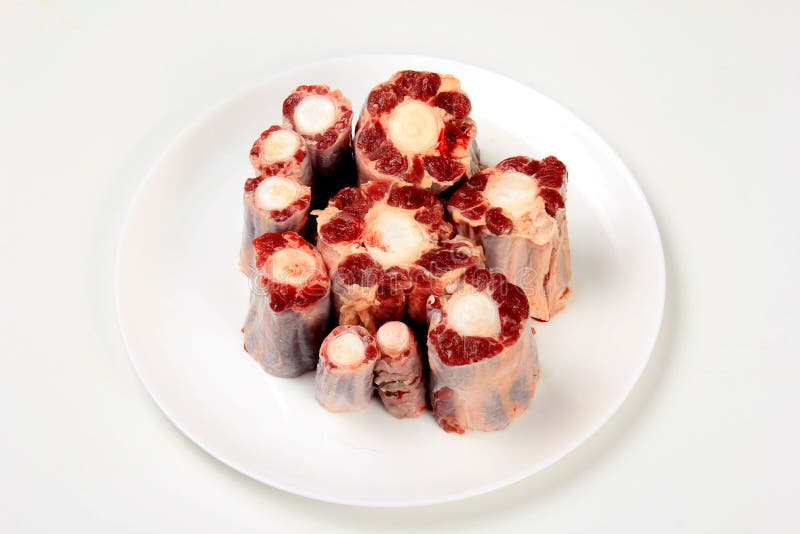 Raw Uncooked Ox or Cow Tail on White Isolated Background Stock Image ...