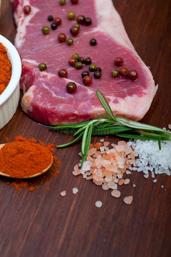 Raw Uncooked Ribeye Beef Steak Stock Photo - Image of delicatesse ...