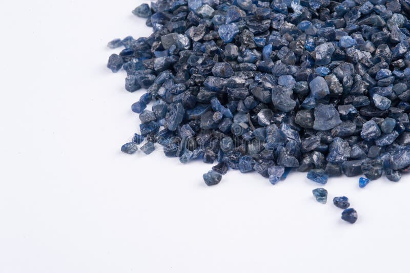 Raw, Uncut and Rough Blue Sapphire Crystals. Stock Photo - Image of ...