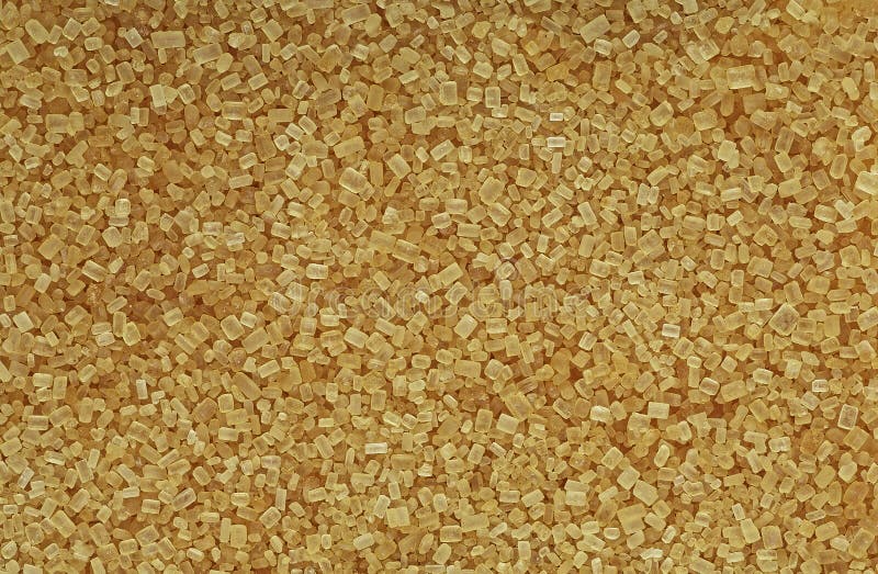 Raw Unrefined Cane Sugar, Top View. Brown Sugar Texture, As Background ...
