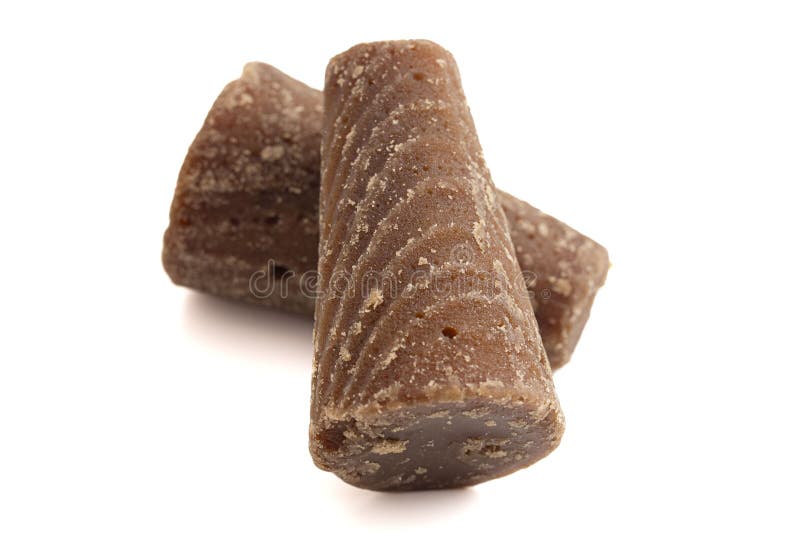 A Raw and Unrefined Mexican Sugar Cane Cone Isolated on a White ...