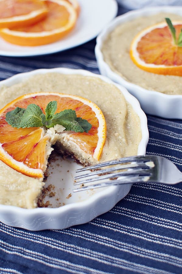 Raw Vegan Blood Orange Tartlets Stock Image - Image of blood, diet ...