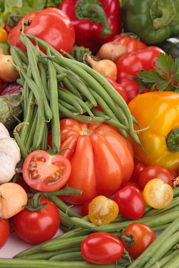 Colorful Natural Background of Fresh Organic Vegetables. Vegeterian ...