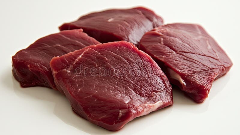 Raw Venison Steaks stock photo. Image of wild, meat - 348758282
