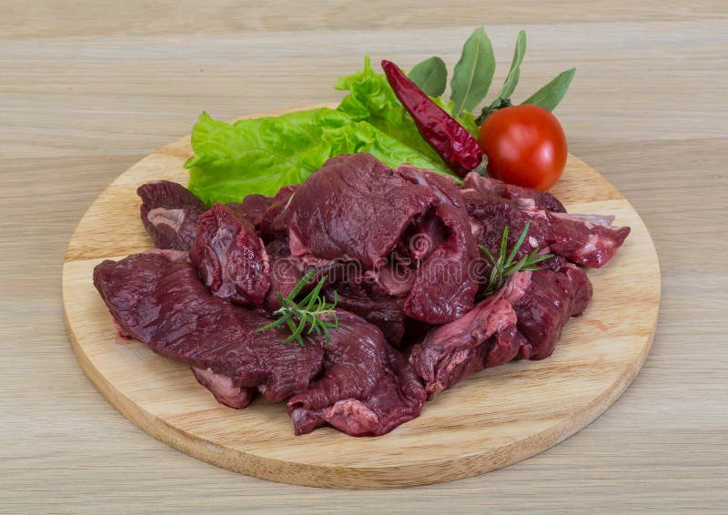 Raw venison stock photo. Image of studio, white, meat - 50259548