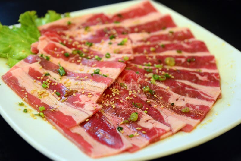 Raw wagyu beef sliced stock image. Image of muscle, japan - 97072823