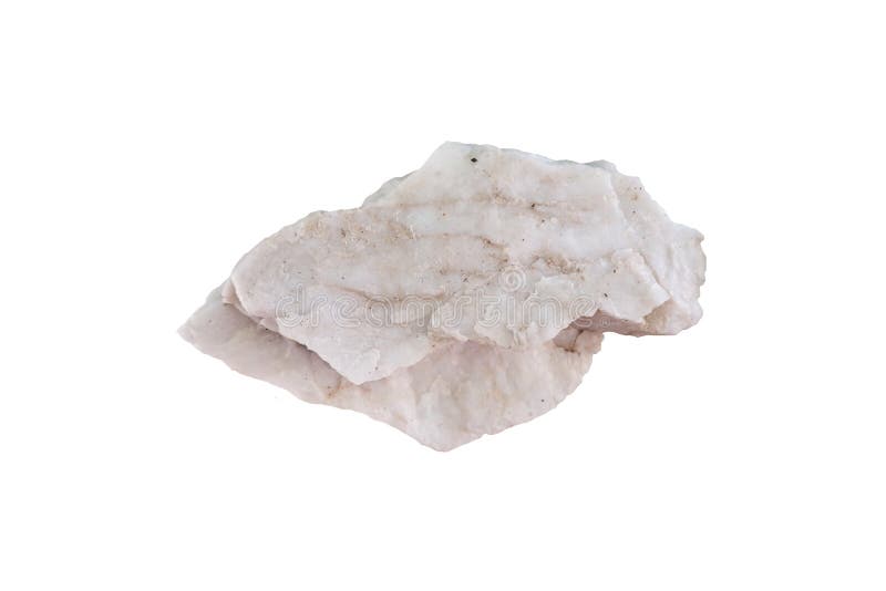 Raw White Quartz Rock Crystal Rough Quartzite Isolated on White ...