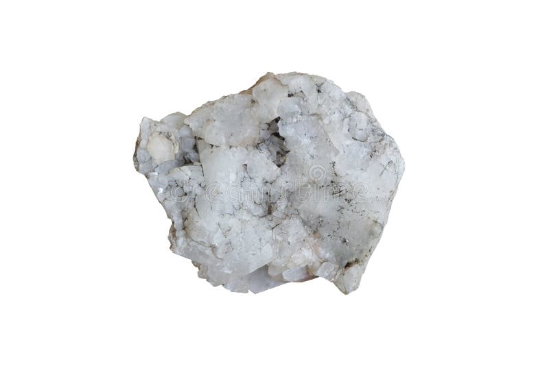 Raw White Quartz Rock Stone on the Ground. Quartz Grows in Primarily in ...