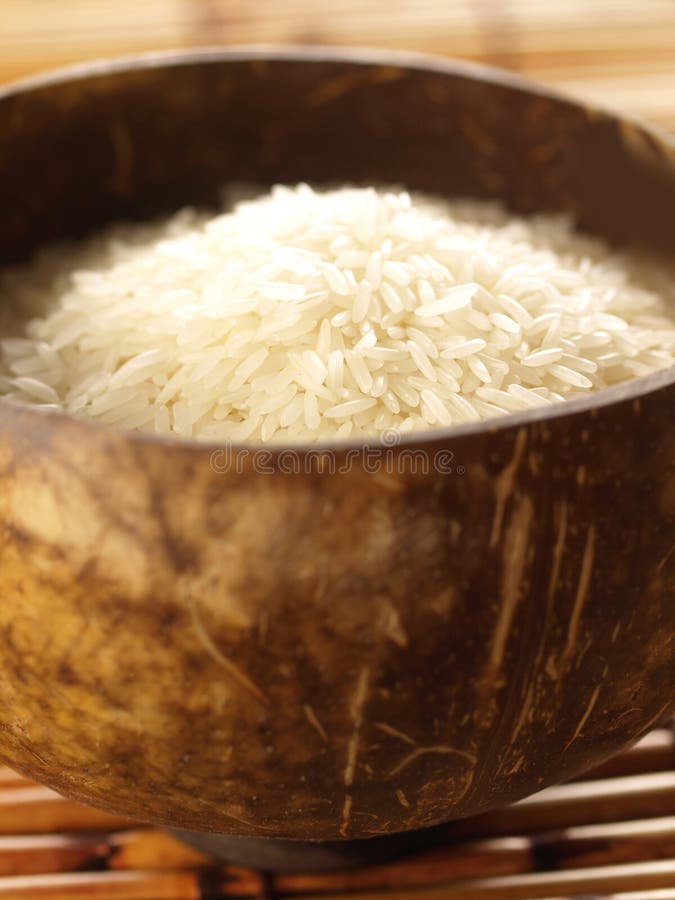 Raw polished white rice stock image. Image of white, starch - 18293927
