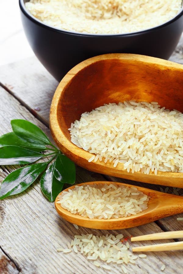 Raw white rice stock image. Image of bowl, nutrition - 19482301