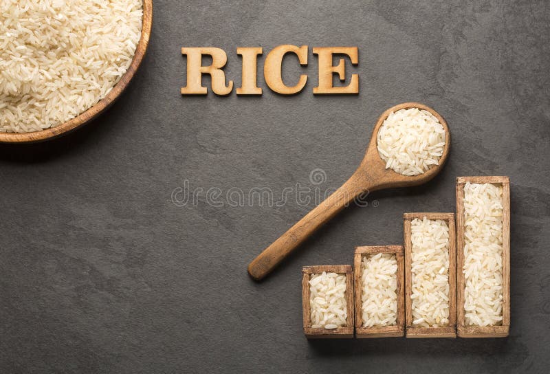 Raw White Rice - Graph of Sales and Consumption Statistics Stock Image ...