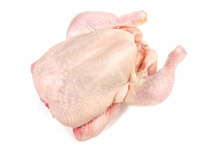 Fine Meat - Raw Whole Chicken on White Background Stock Image - Image ...