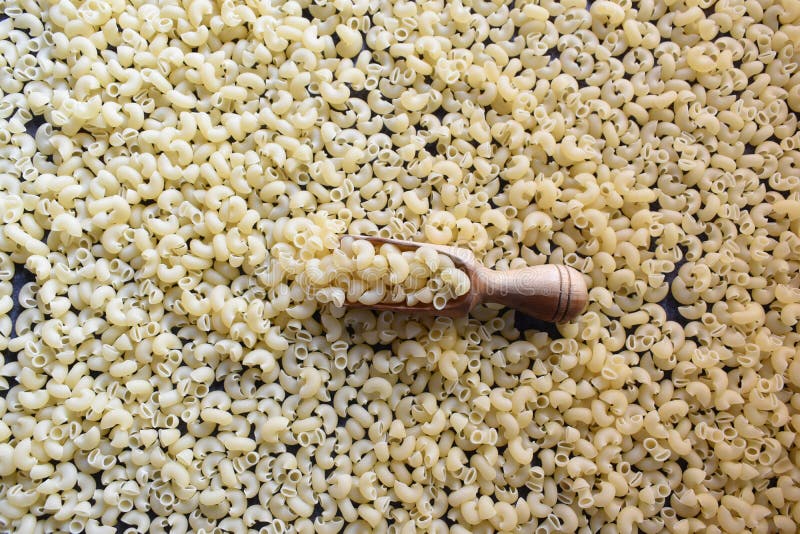 Raw Whole Dried Macaroni Pasta Stock Photo - Image of cuisine ...