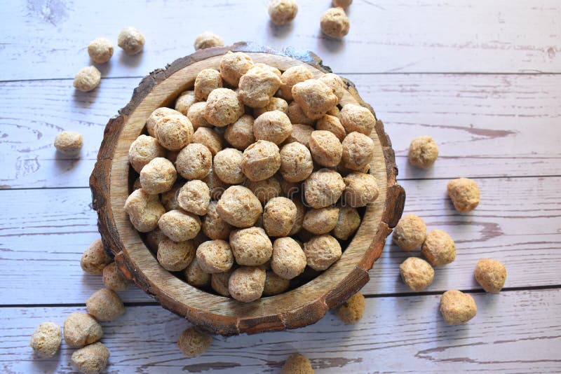 Raw Soya chunks stock photo. Image of dried, eating - 184052766