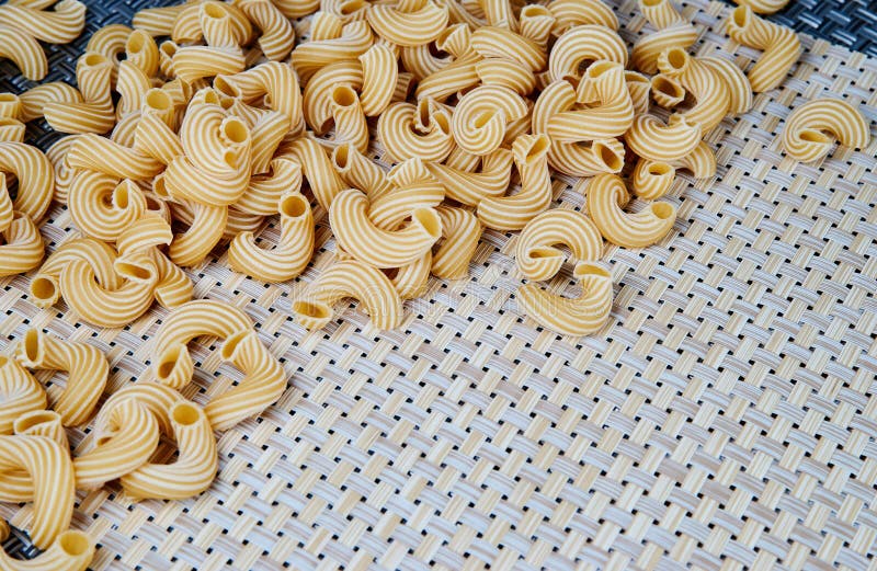 Raw Whole-grain Paste on a Wicker Cloth on the Table. Top View Stock ...