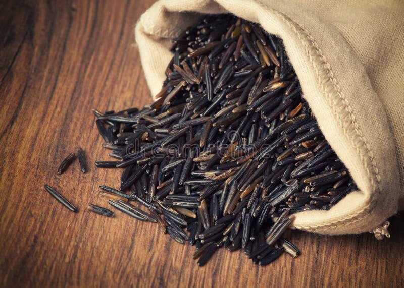 Raw wild rice stock image. Image of nutritious, wood - 39913707