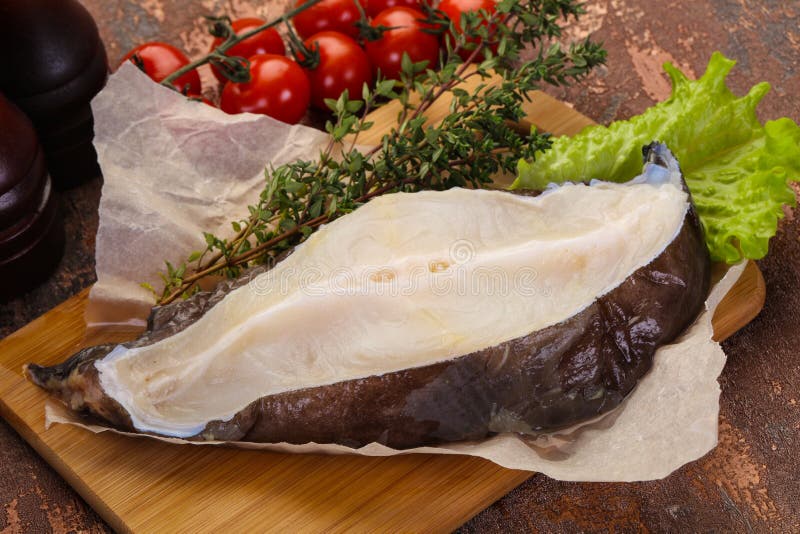 Raw wolffish steak stock image. Image of slice, portion - 159752435