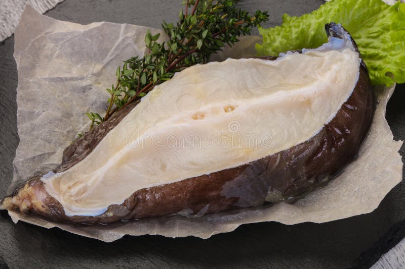 Raw wolffish steak stock image. Image of single, wolf - 190297559
