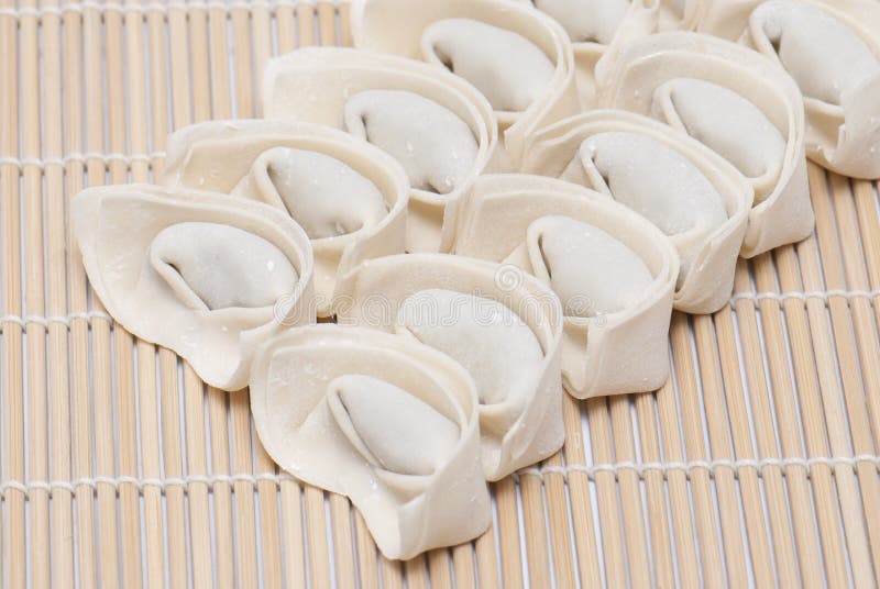 Raw wonton stock photo. Image of dumpling, food, restaurant - 27377860