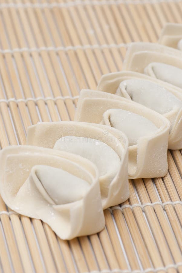 Raw wonton stock image. Image of homemade, shop, food - 27377927