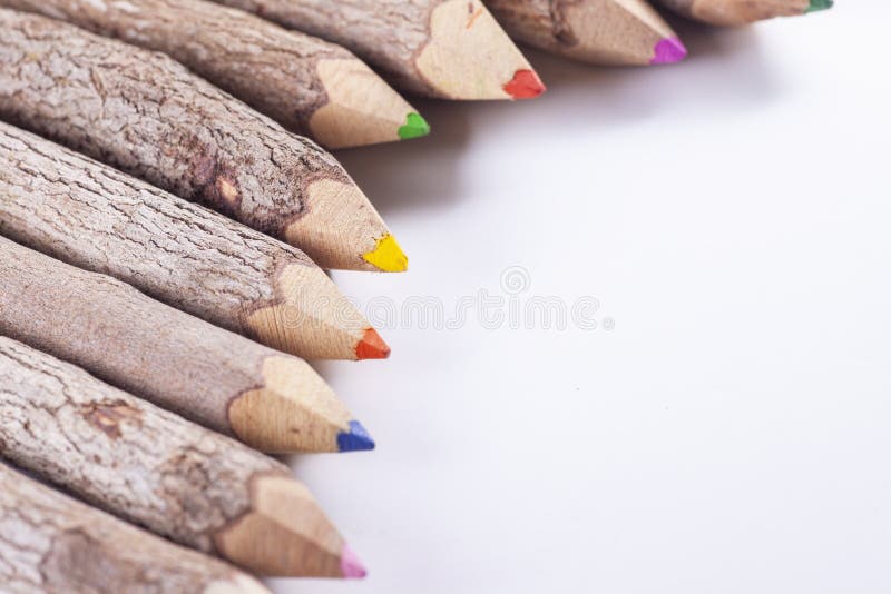 Raw Wood Color Pencil, a Creative Kit Stock Photo - Image of drawing ...