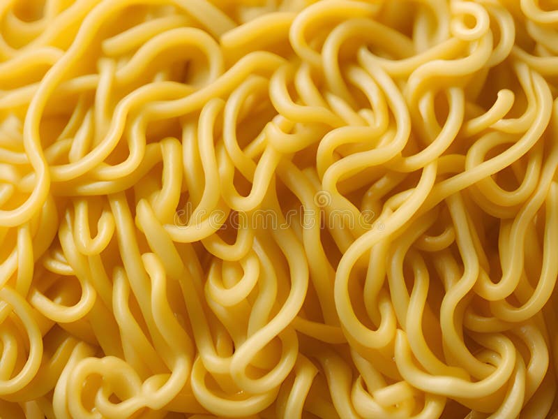 Raw Yellow Instant Noodles Background Stock Illustration - Illustration ...